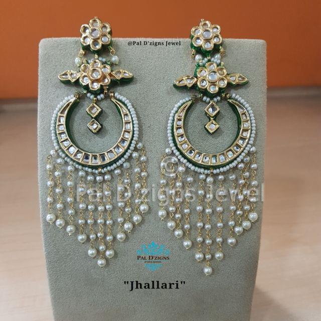 Jhallar kundan earing