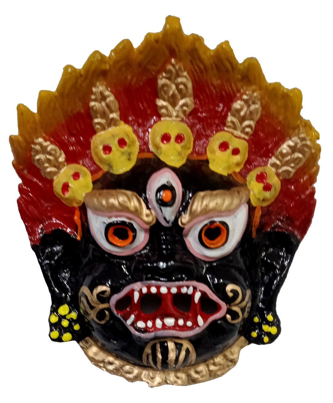 Metal Wall Hanging Kaal Bhairava, Avatar of Siva: Evil Ward Off Nazar ...