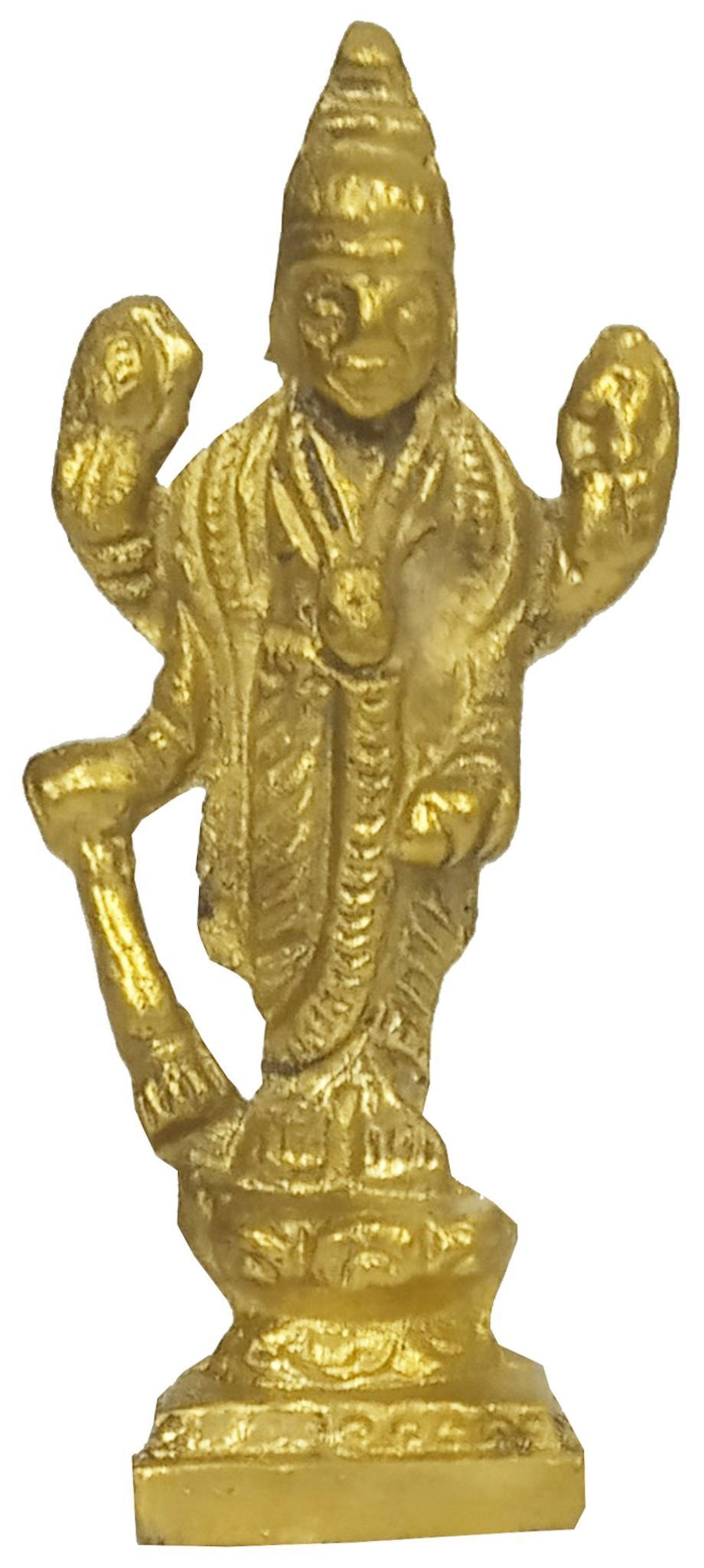 Rare Miniature Brass Lord Vishnu: Unique Collectible Gold Finish Statue ...