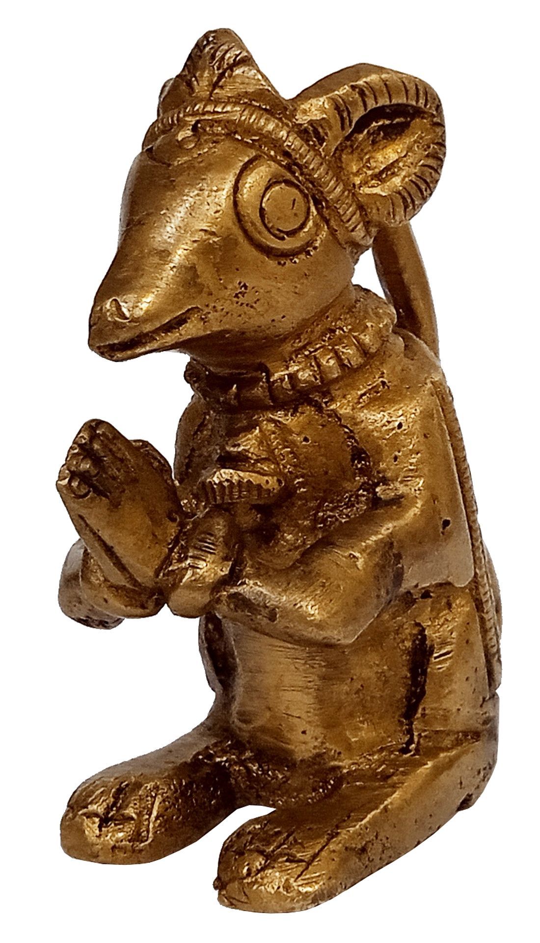 Brass Statue Ganesha Vahana Mooshak: Collectible Idol Mouse In Namsate ...