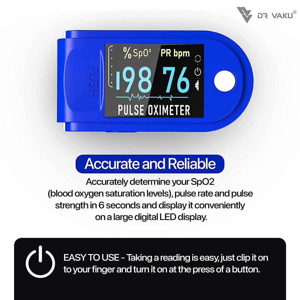 Pulse Oximeter Fingertip, Blood Oxygen Saturation Monitor Fingertip ...