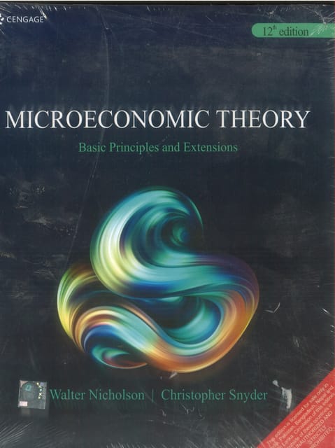 Micro Economic Theory By Walter Nicholson
