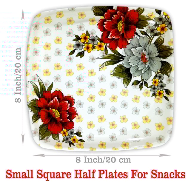 Inpro Melamine Square 8 Inch Small Half Plate (Size-8 Inch/20 CM ...