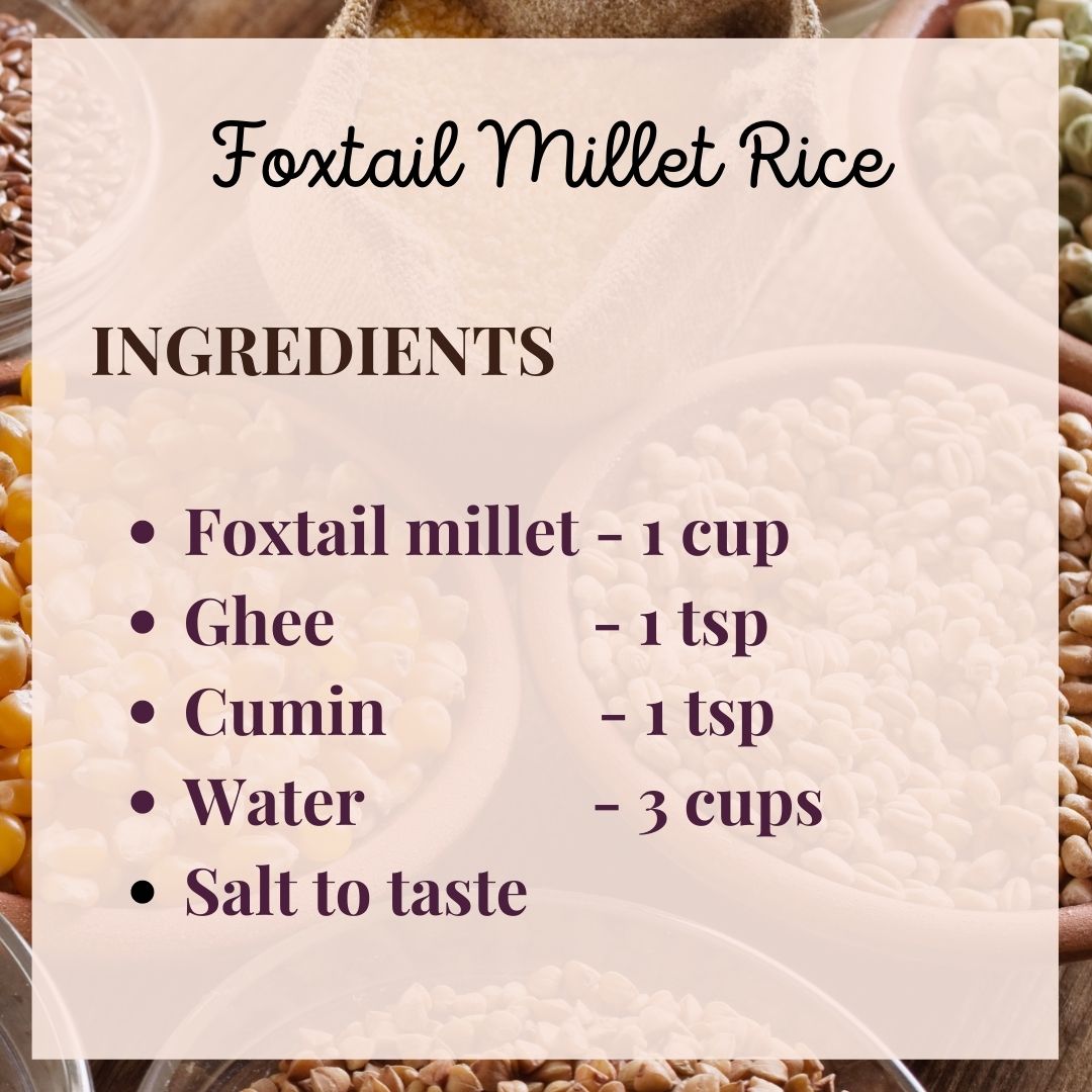 Foxtail Millet Rice recipe