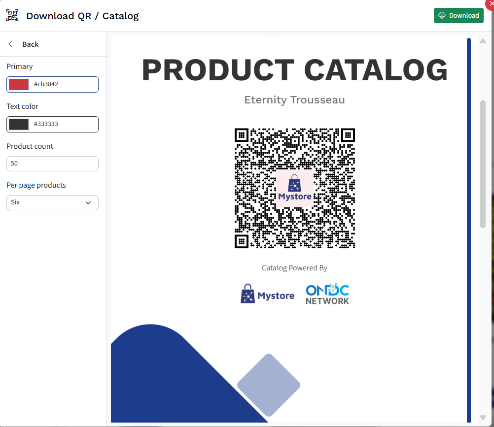 Seller & Product QR Codes and Digital Catalog
